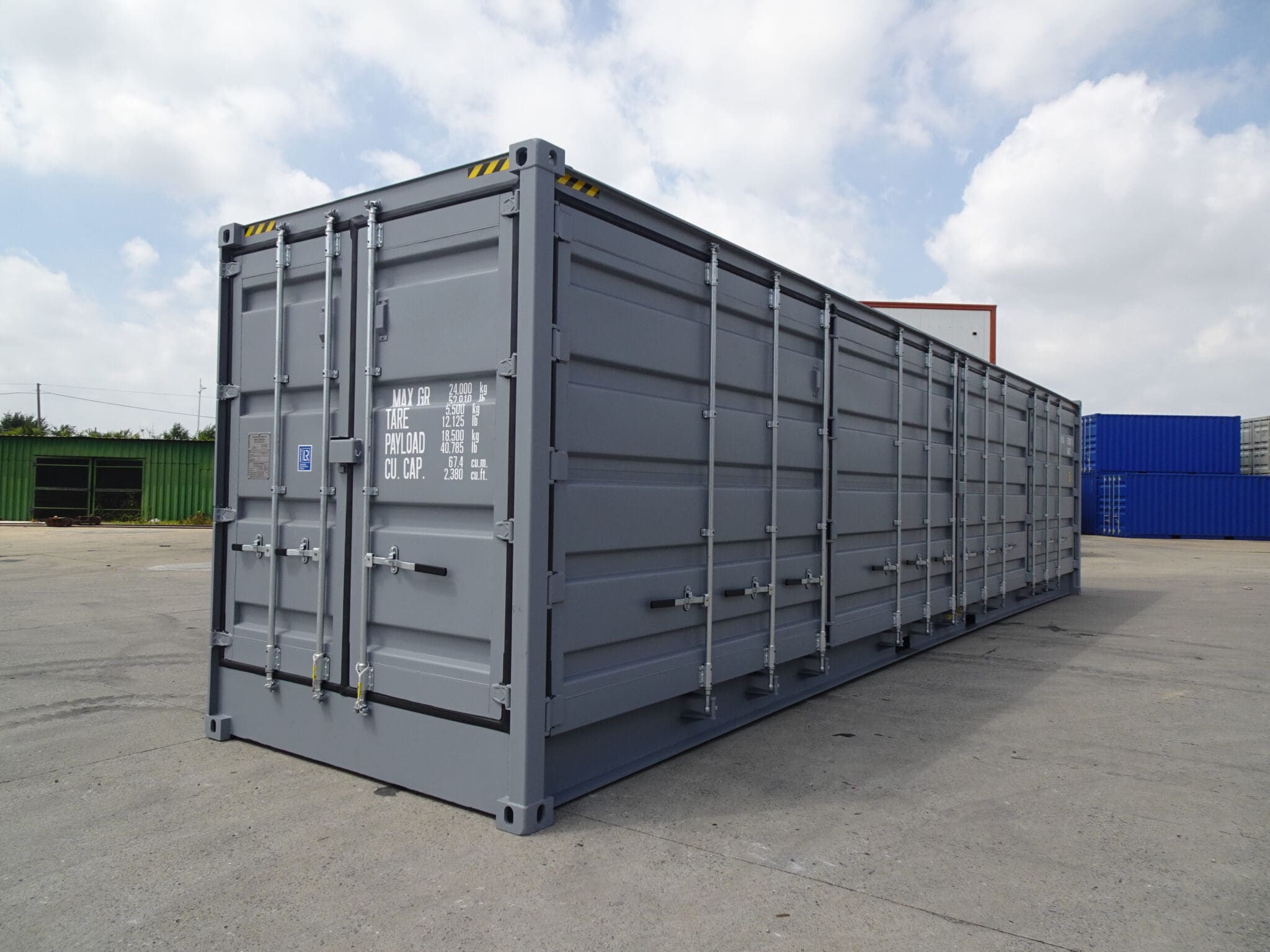 40ft high cube (one-trip) open side | Buckeye Container Carriers